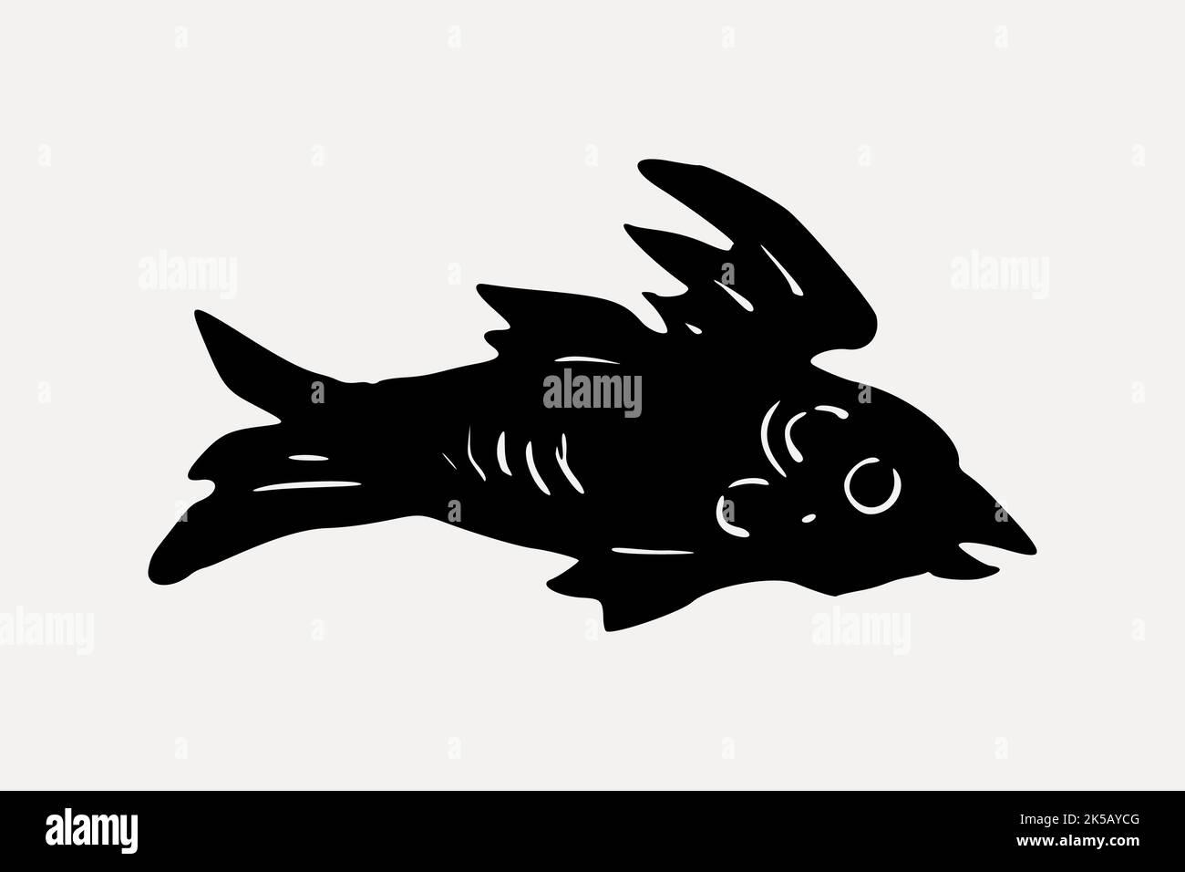 Fish collage element, drawing illustration vector Stock Vector Image ...