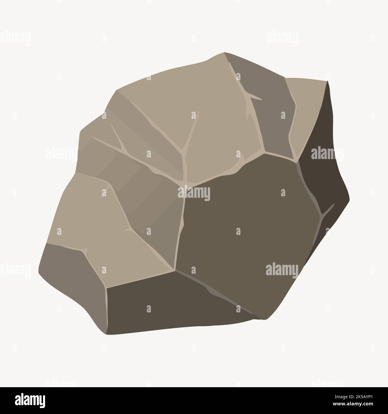 Stone collage element, rock illustration vector Stock Vector Image ...