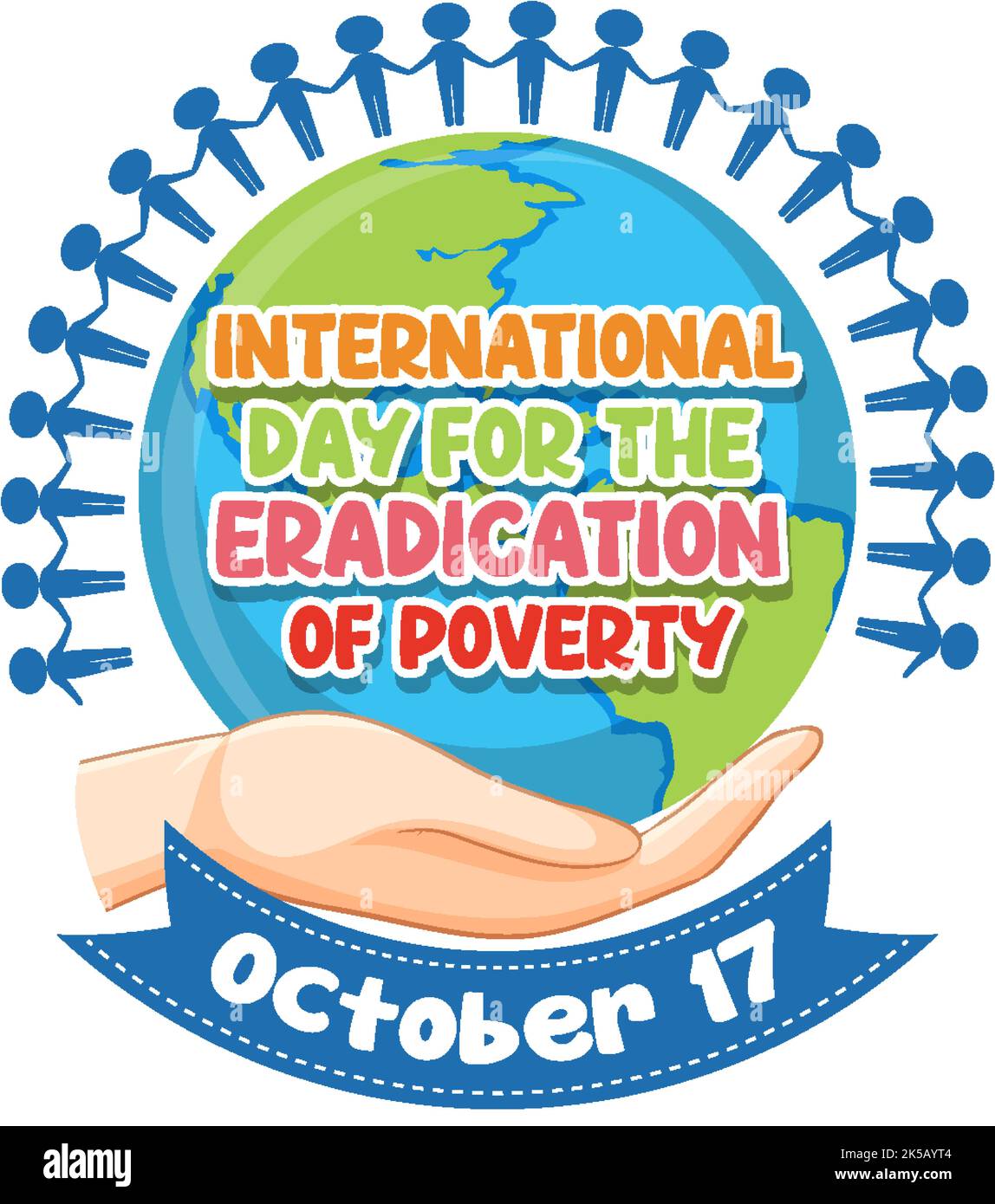 International Day For The Eradication Of Poverty Illustration Stock