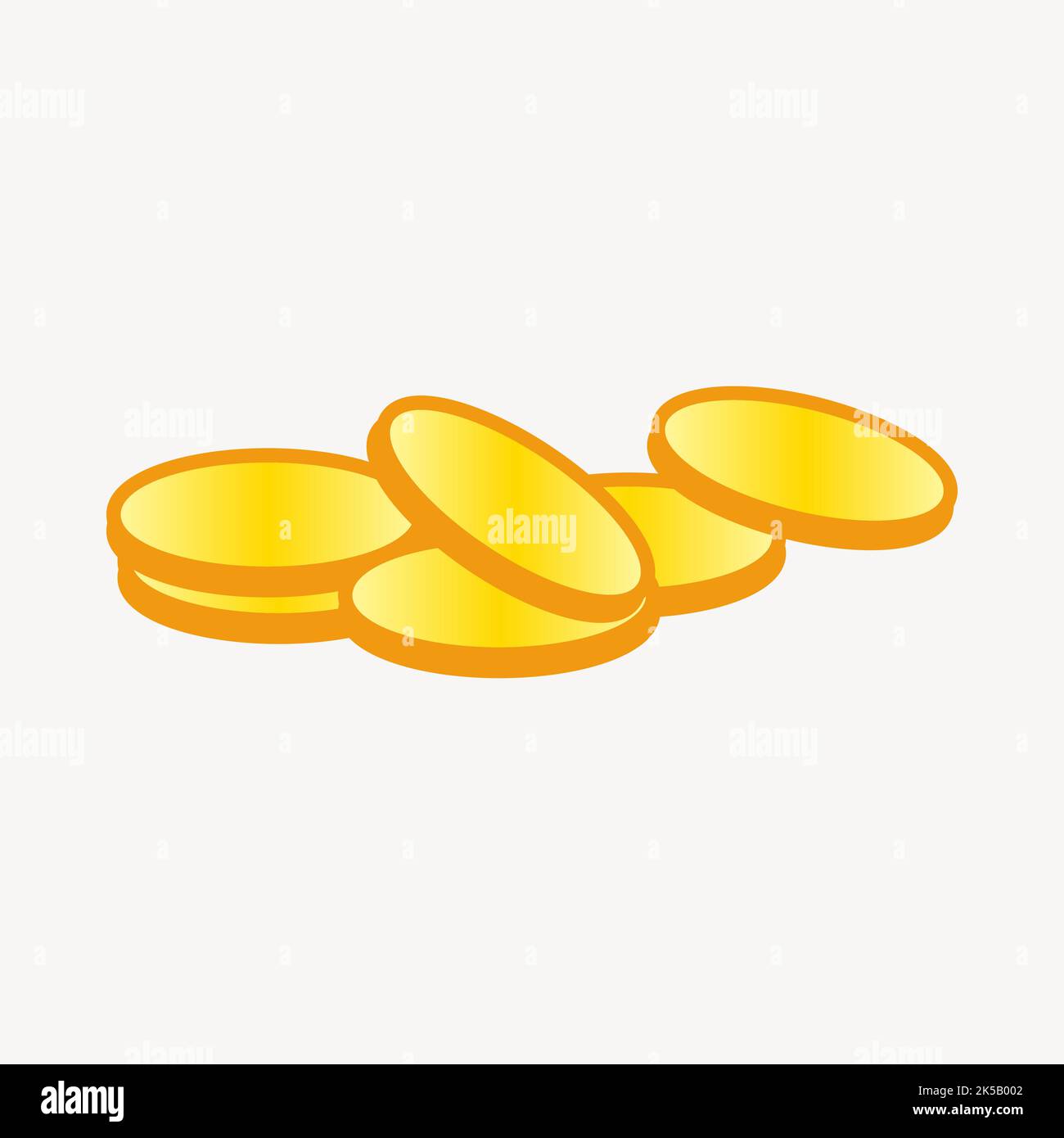 Coins collage element, cute illustration vector Stock Vector Image ...