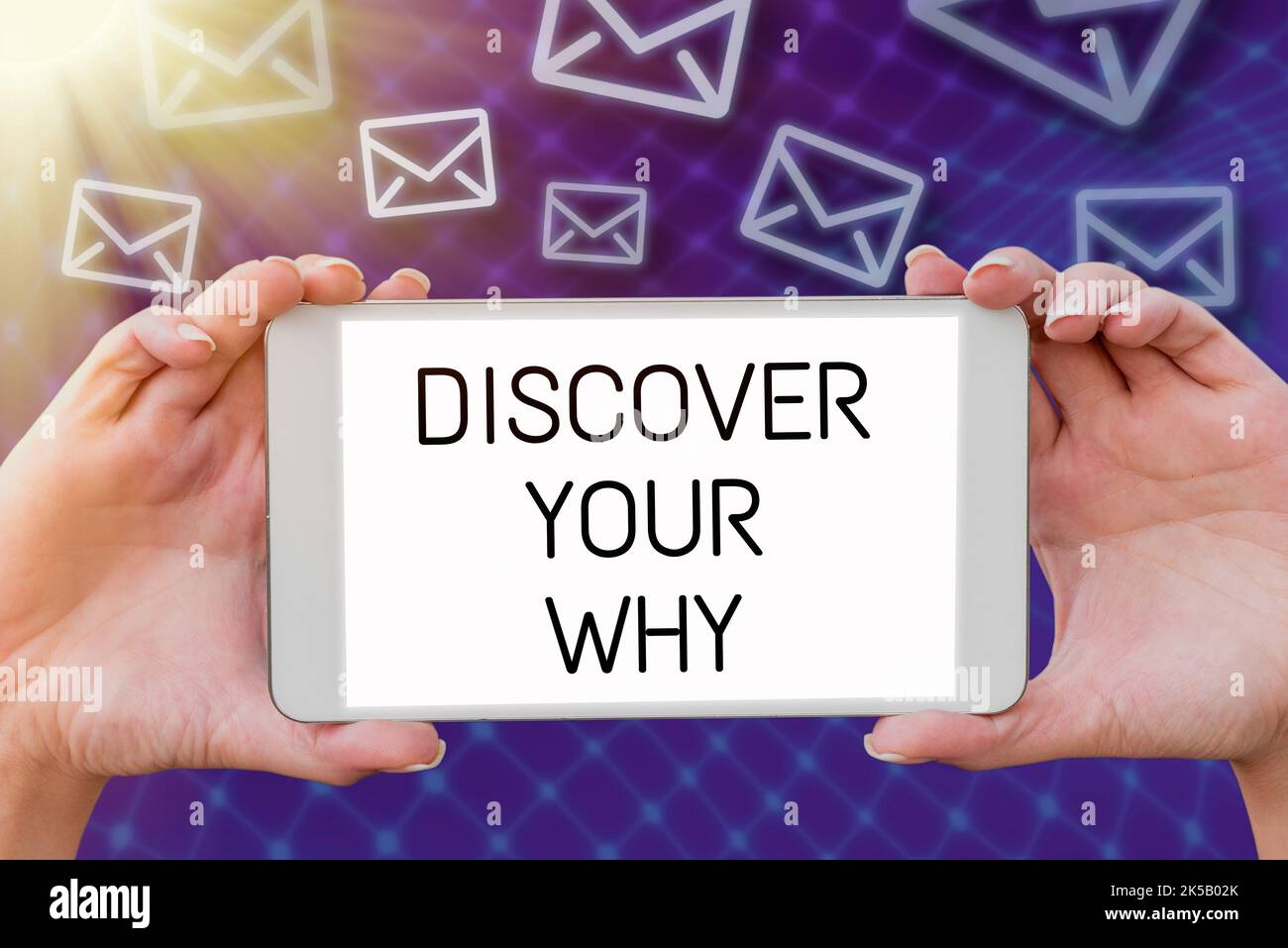Sign displaying Discover Your Why. Word Written on knowing the reason and purpose of one self s ...