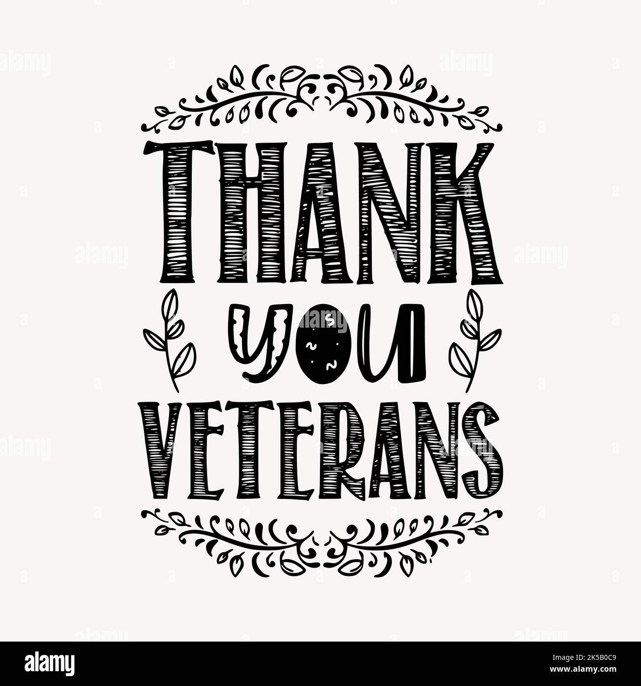 Thank you veterans clipart, text illustration vector Stock Vector Image ...
