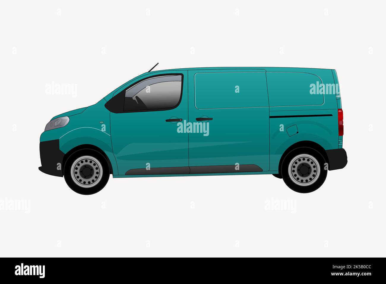 Blue van collage element, cute illustration vector Stock Vector Image ...