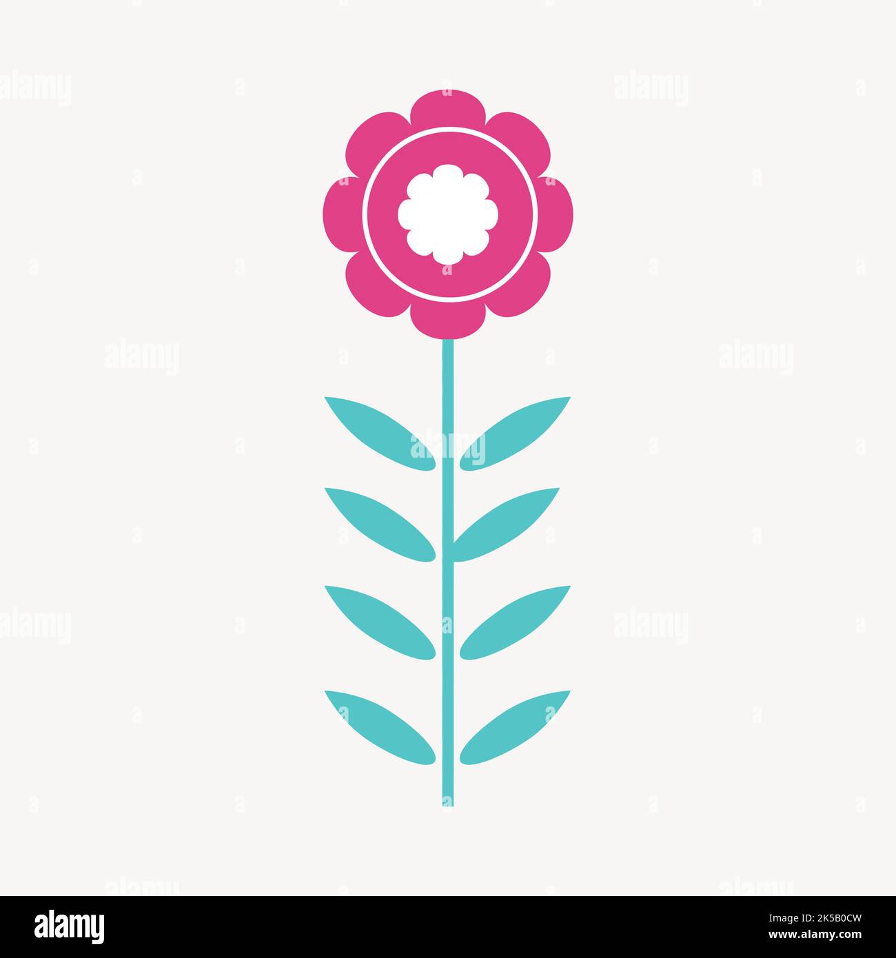 Abstract flower collage element, cute illustration vector Stock Vector ...
