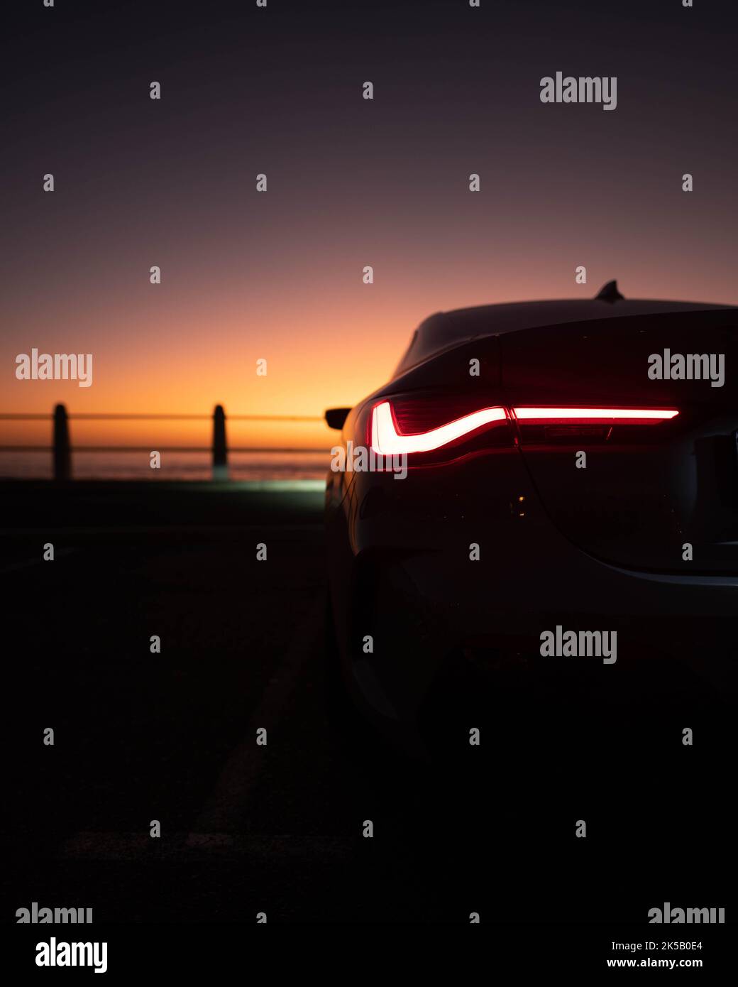 The modern car lights at night Stock Photo - Alamy