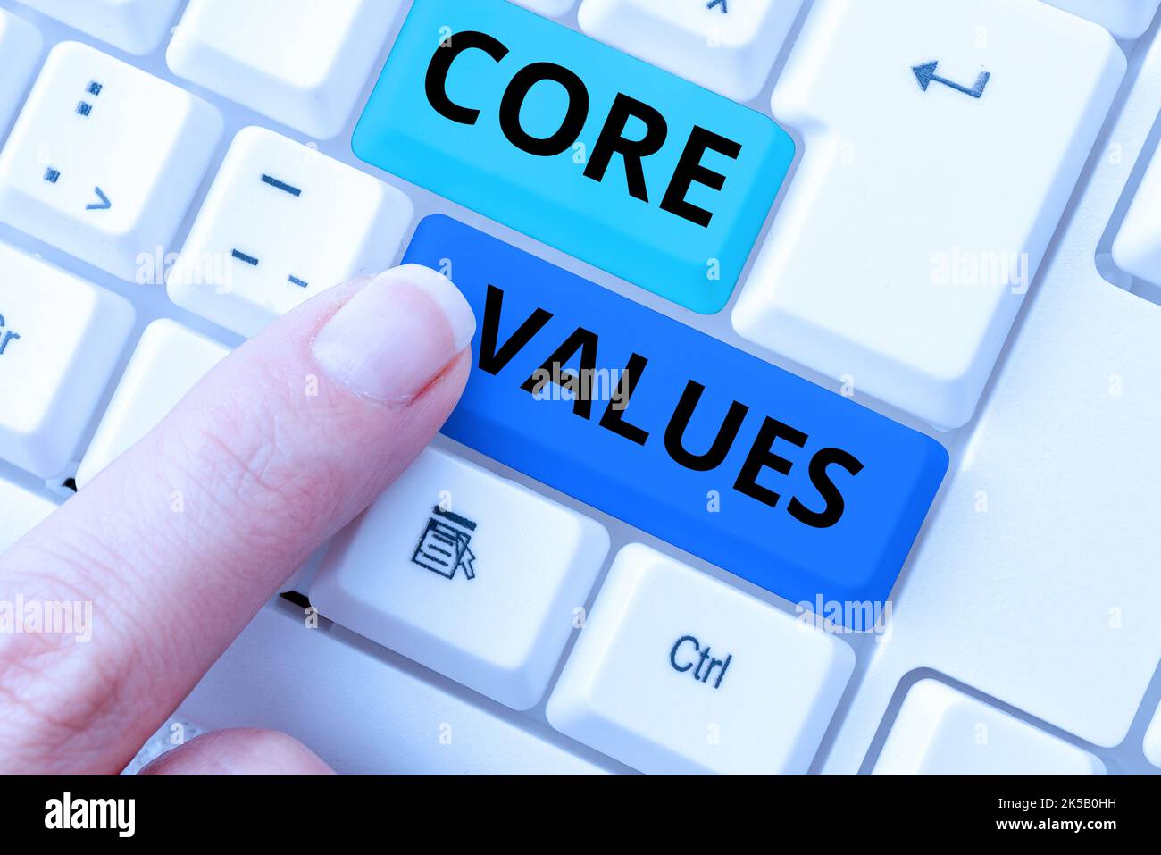 Conceptual Caption Core Values Business Idea Principles Which Guide And Determine What Is Wrong
