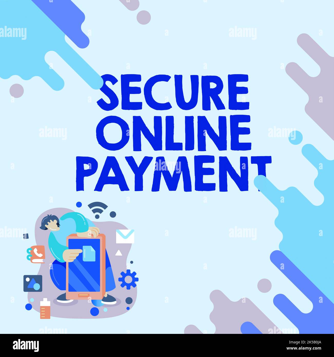 Sign displaying Secure Online Payment. Word Written on safe digital ...