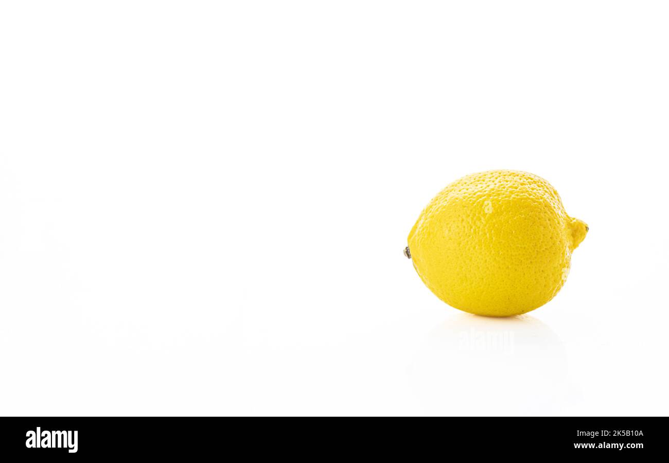 A fresh lemon isolated in the white background with a copy space Stock ...
