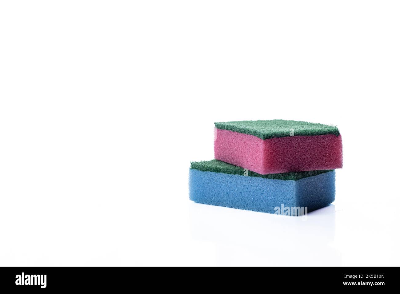 Two sponges for dish washing isolated in the white background Stock ...