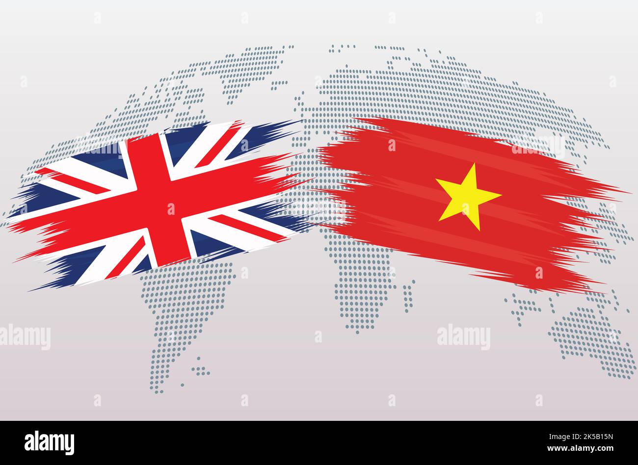 UK Great Britain and Vietnam flags. The United Kingdom VS Vietnam flags ...