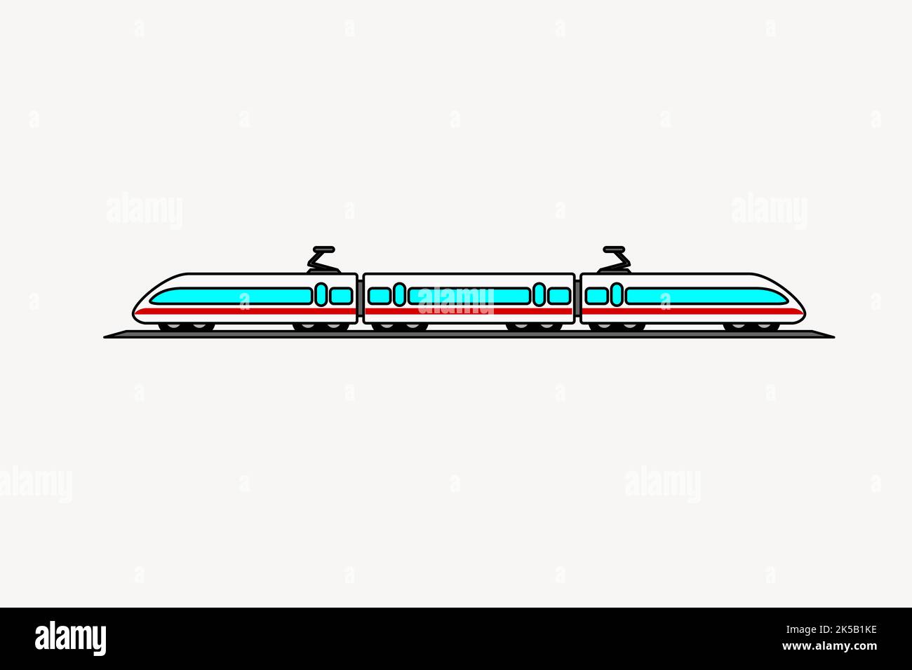 Subway train collage element, transport illustration vector Stock ...