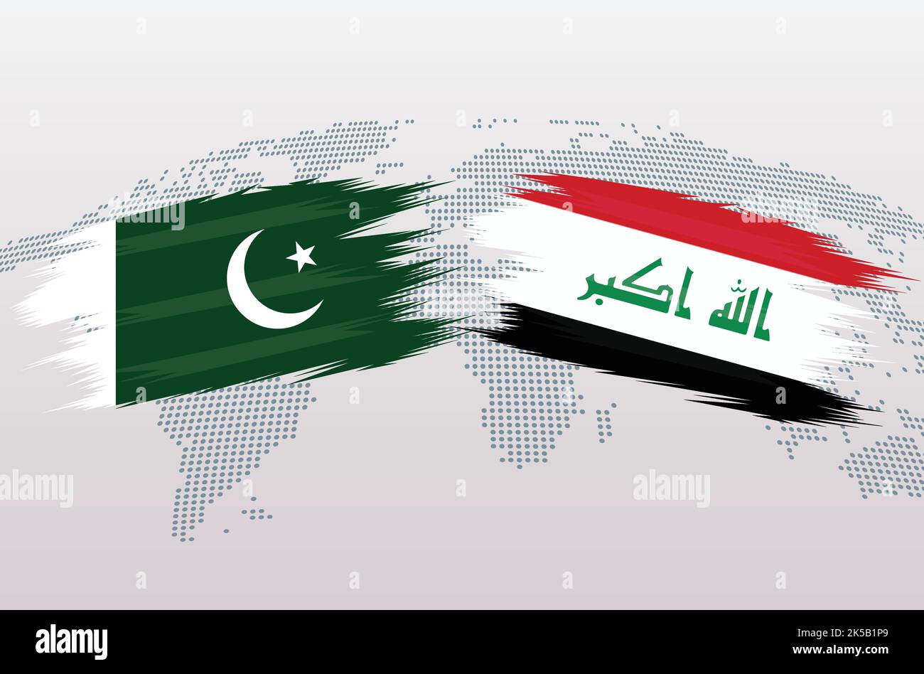 Iraq vs pakistan arabic islamic country flags hi-res stock photography ...