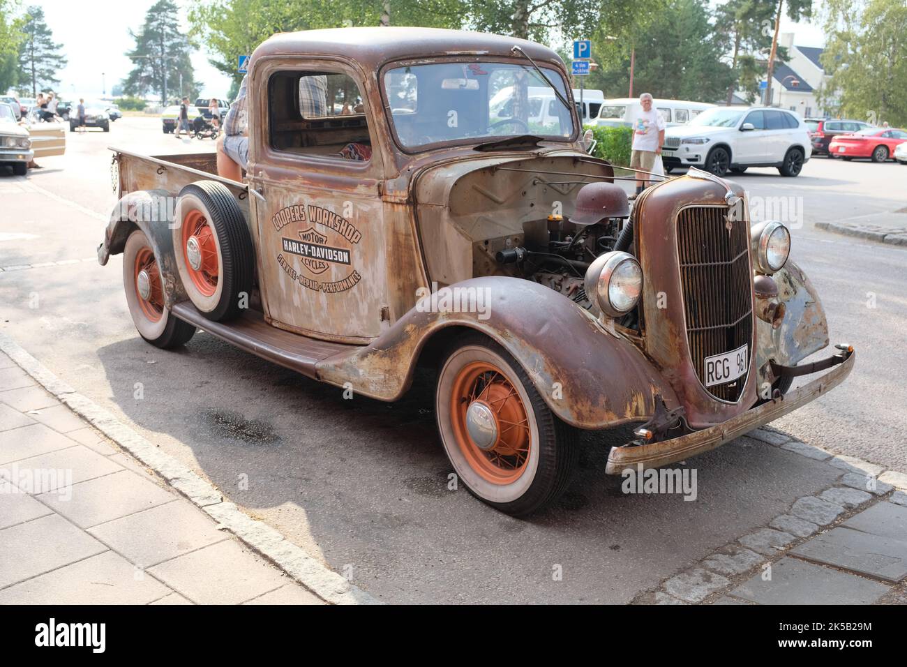An old rusty 1936 Ford Pickup car Stock Photo - Alamy