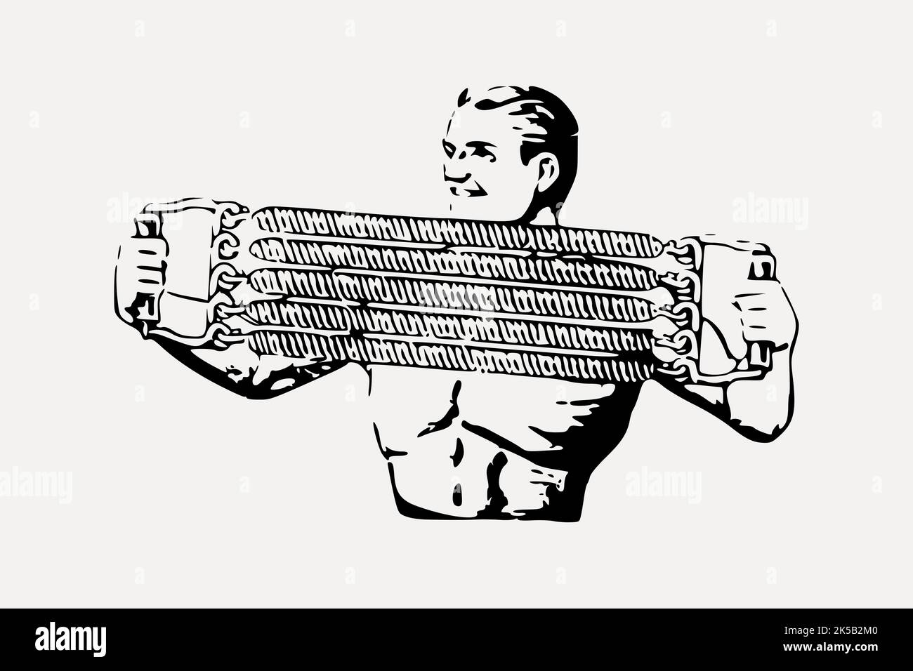 Training man collage element, drawing illustration vector Stock Vector ...