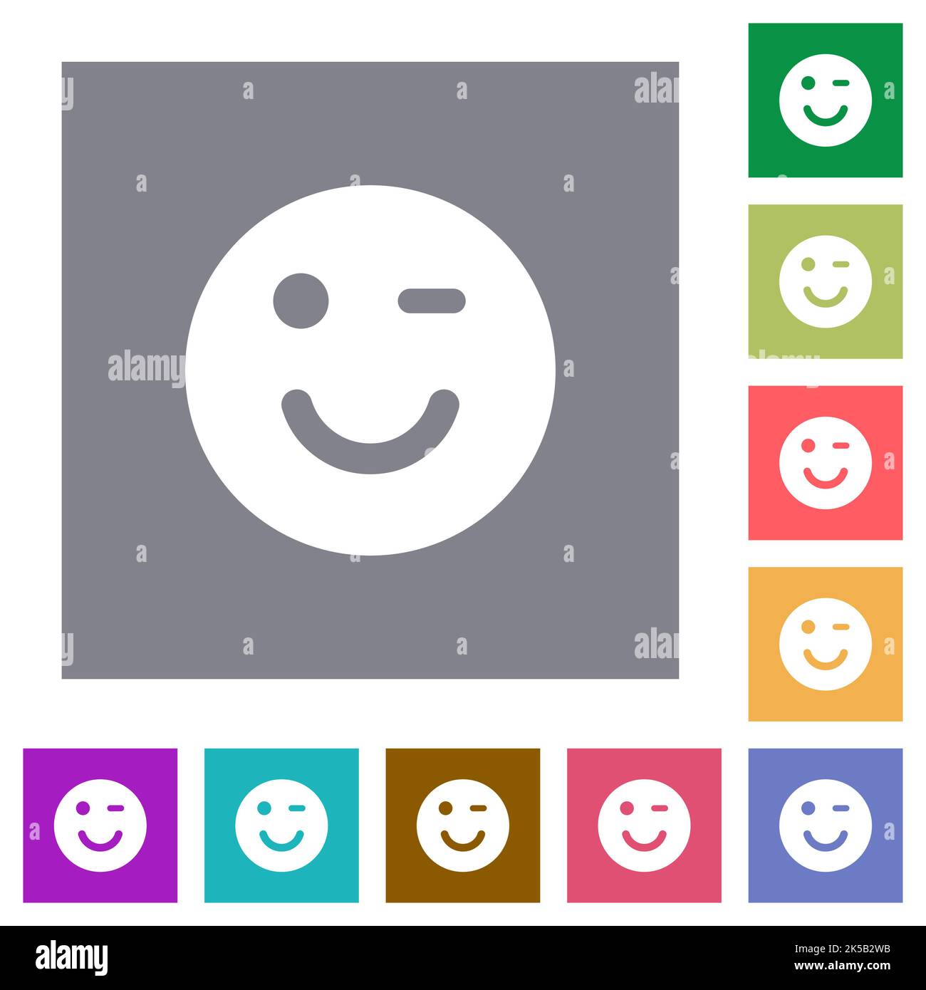 Silhouette emoticon face winking expression hi-res stock photography ...