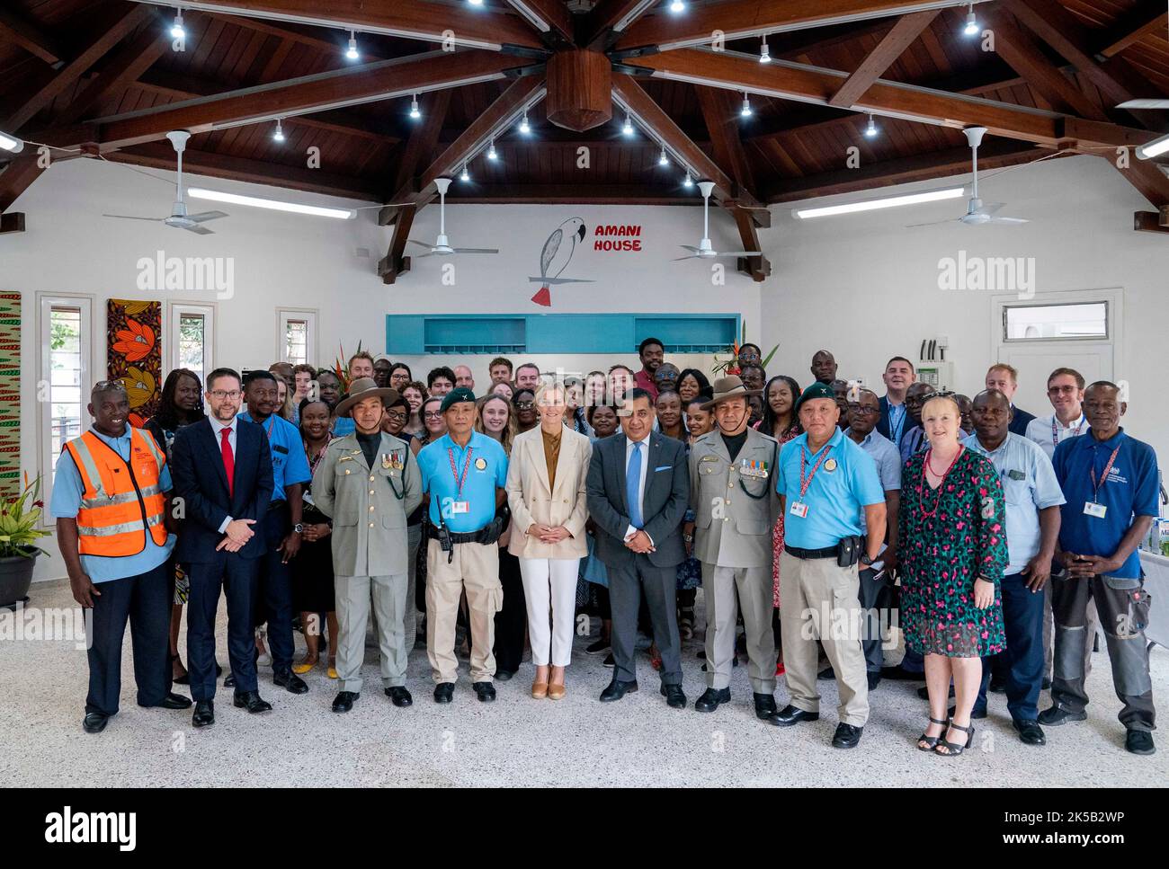 The Countess of Wessex, with Embassy staff, after officially opening ...