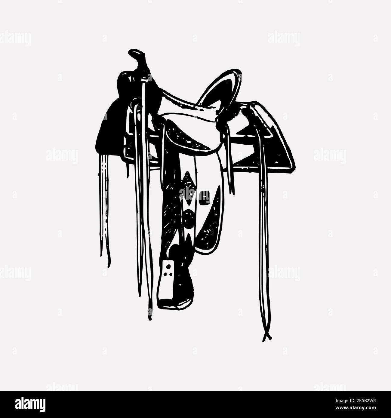 With a saddle Stock Vector Images - Alamy
