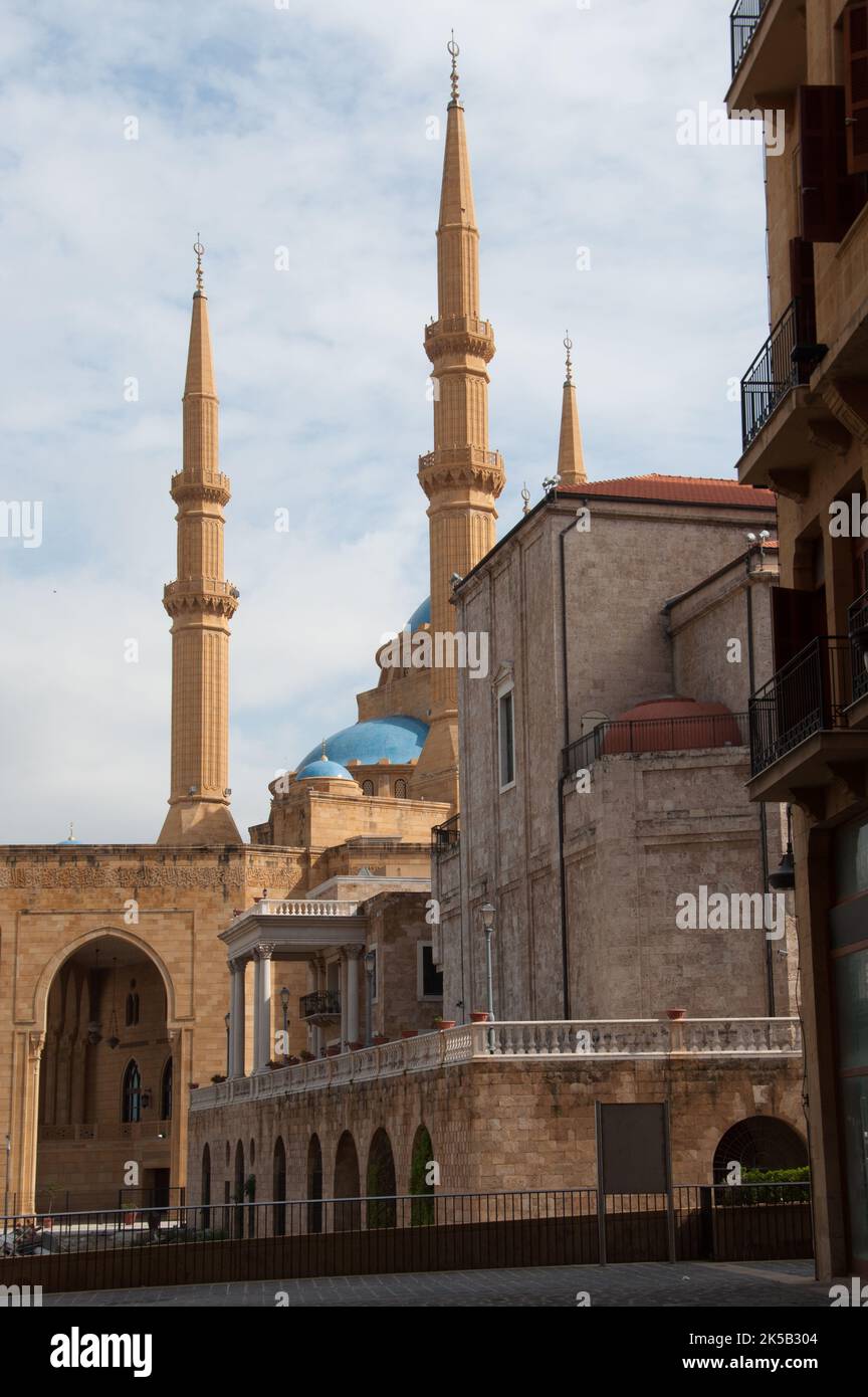 Mohamed Al-Amin Mosque and other buildings, Beirut, Lebanon, Middle ...