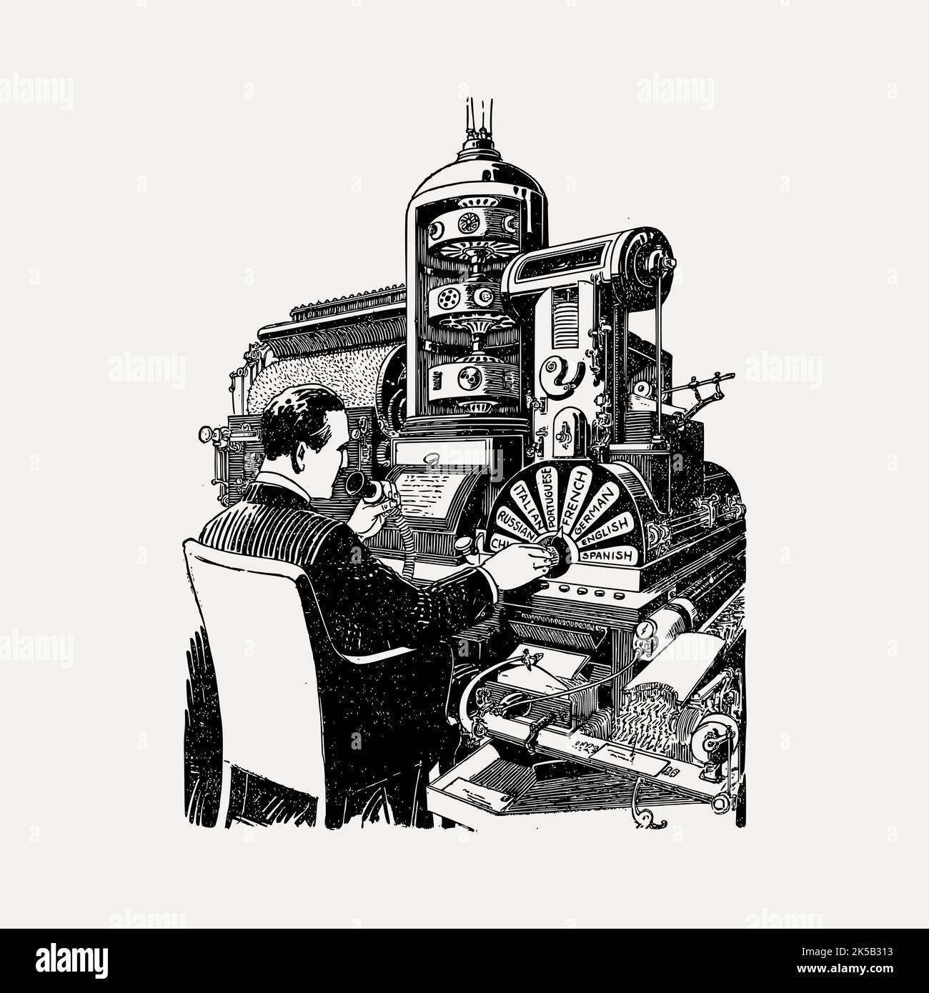 Machine translation collage element Stock Vector Images - Alamy