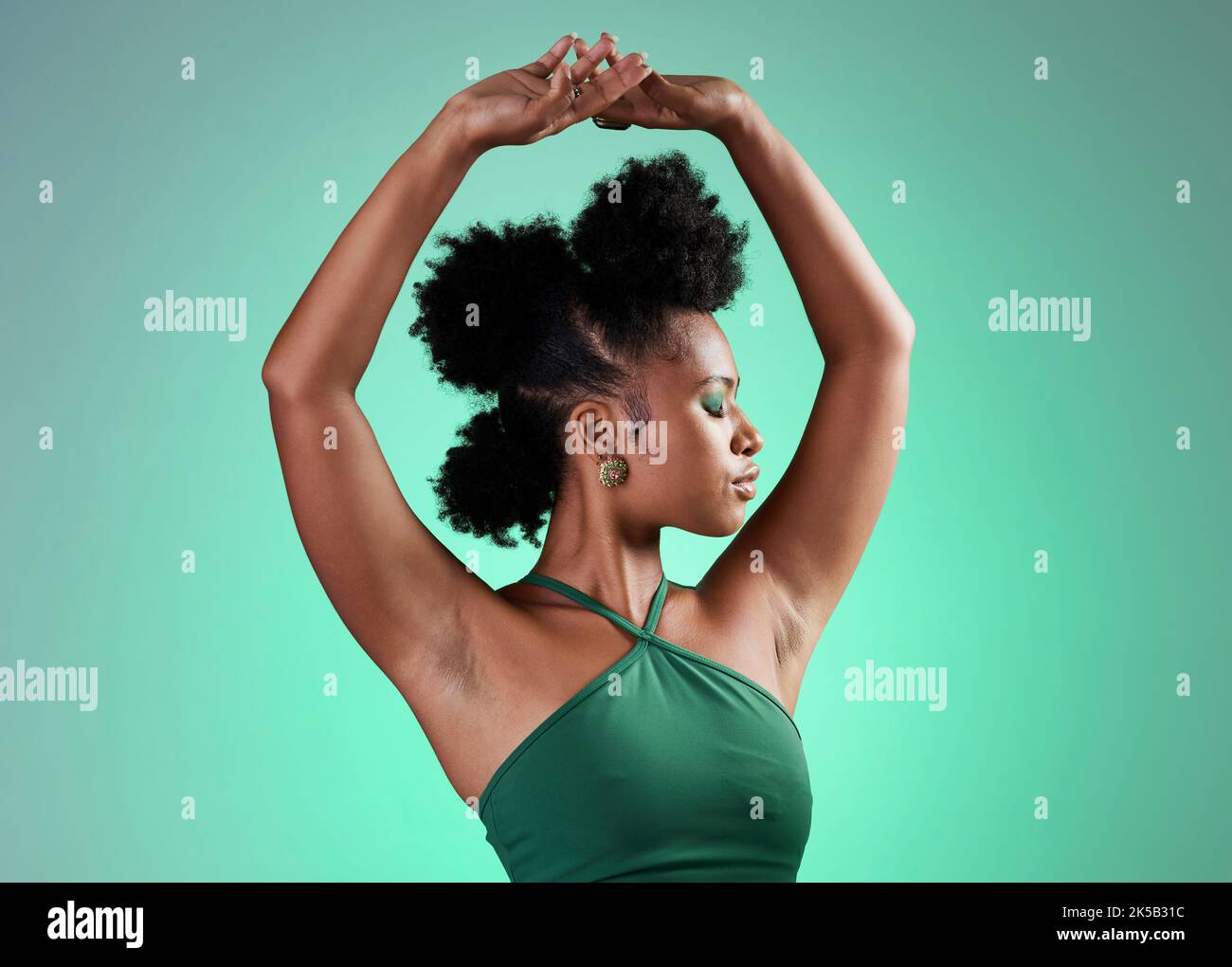 Black woman, fashion and dance model pose of a person from Jamaica ...