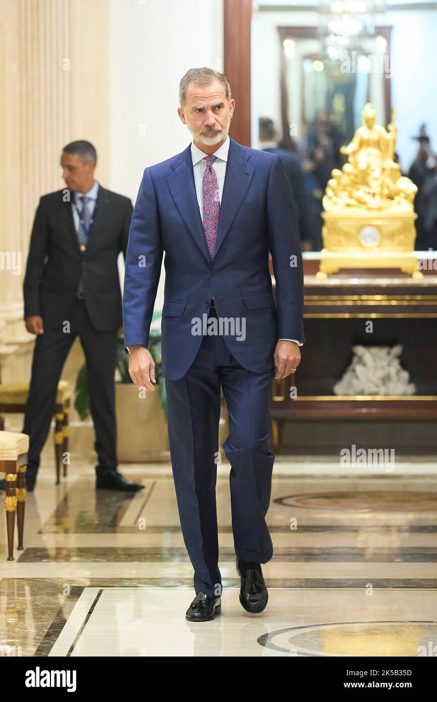 Madrid, Madrid, Spain. 7th Oct, 2022. King Felipe VI of Spain attends ...