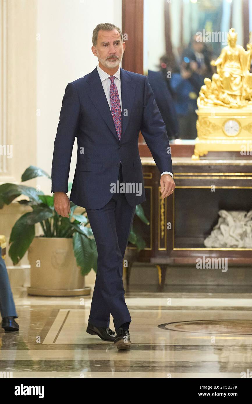 Madrid, Madrid, Spain. 7th Oct, 2022. King Felipe VI of Spain attends ...