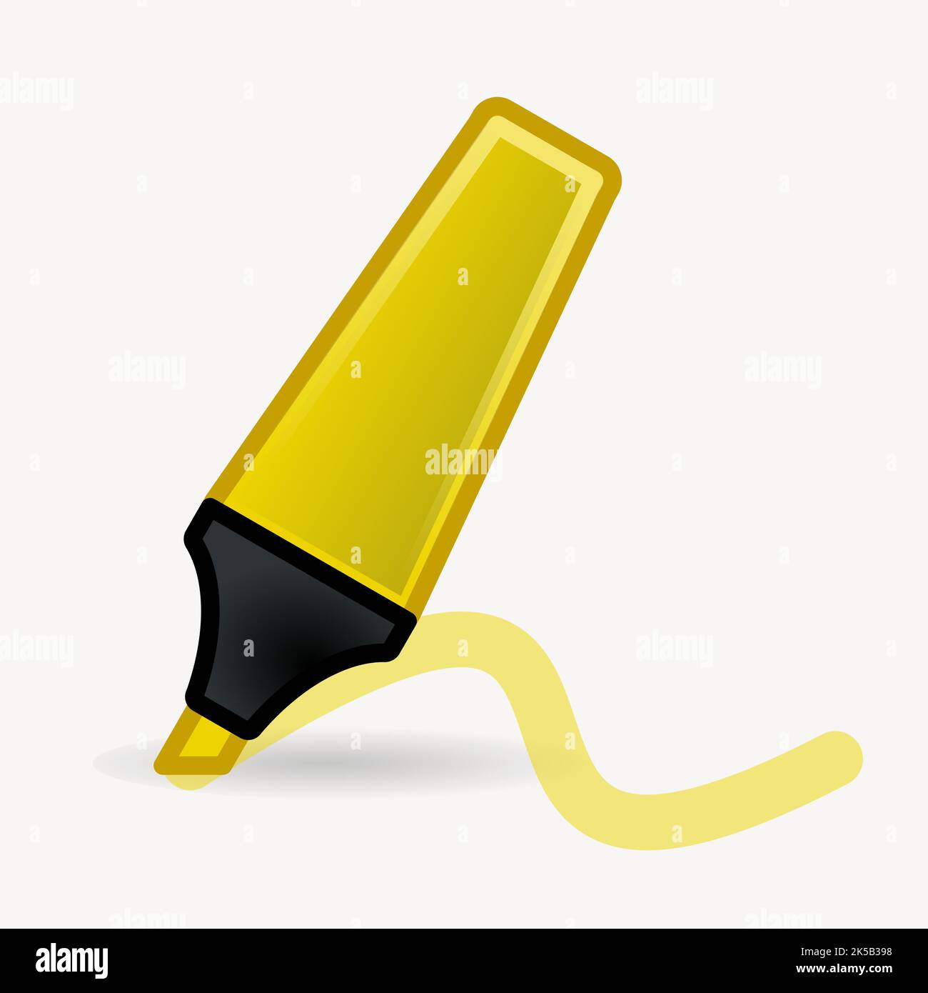 Yellow Highlighter Pen Clipart Stationery Illustration Vector Stock Vector Image And Art Alamy
