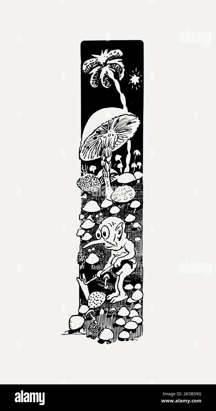 Alien collage element, drawing illustration vector Stock Vector Image ...