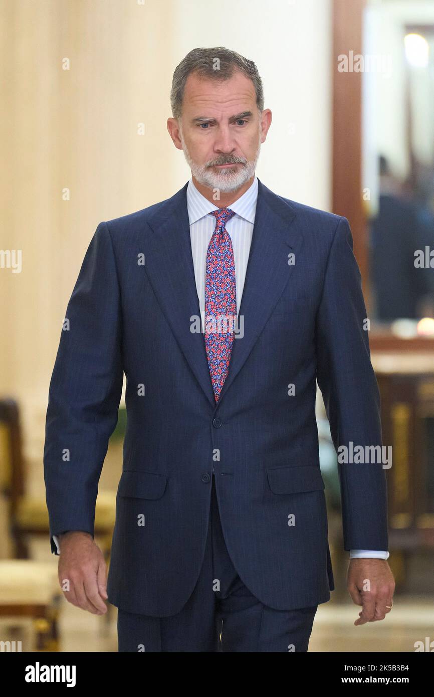 Madrid, Madrid, Spain. 7th Oct, 2022. King Felipe VI of Spain attends ...