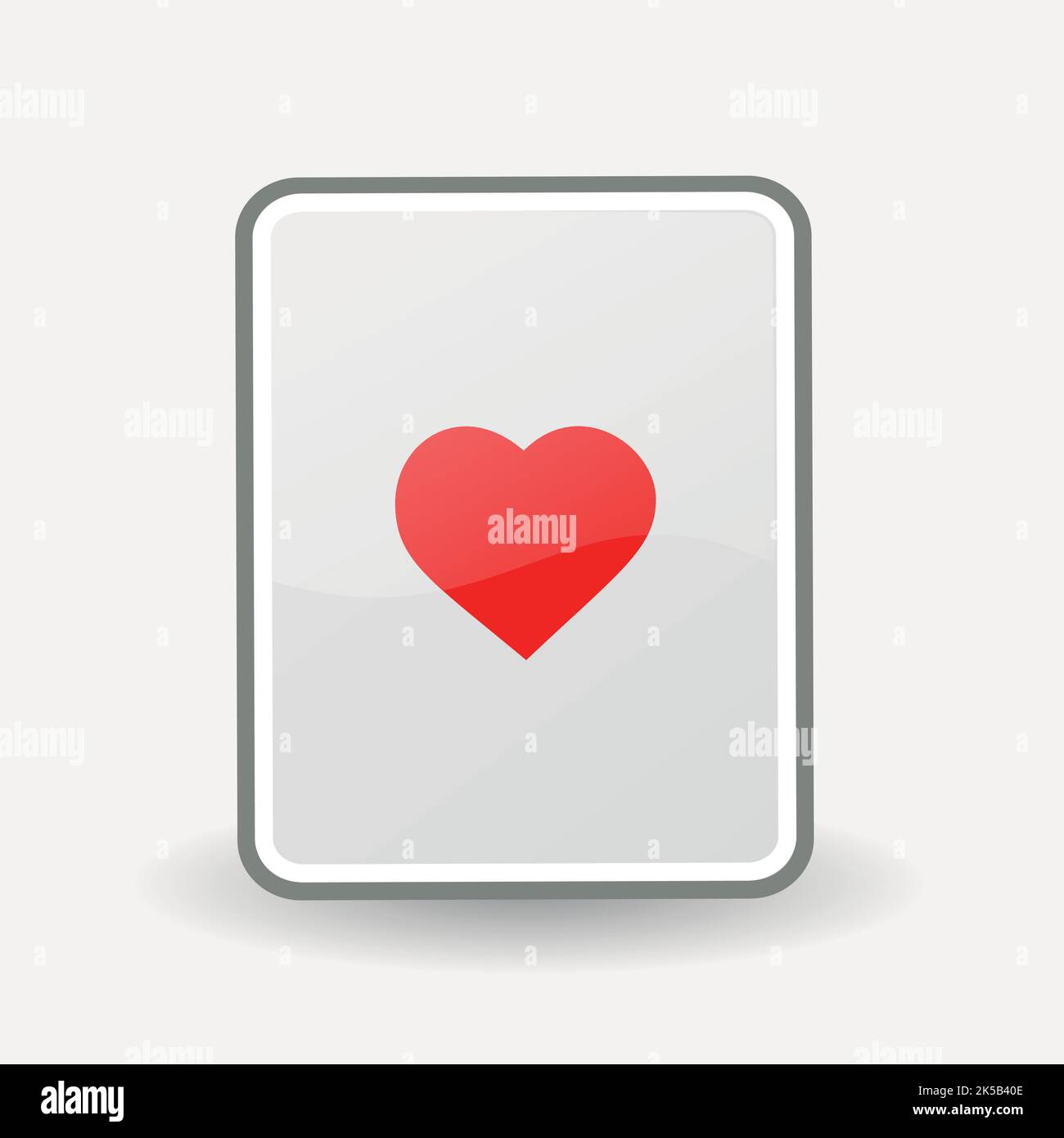 Heart card game clipart illustration vector Stock Vector Image & Art ...