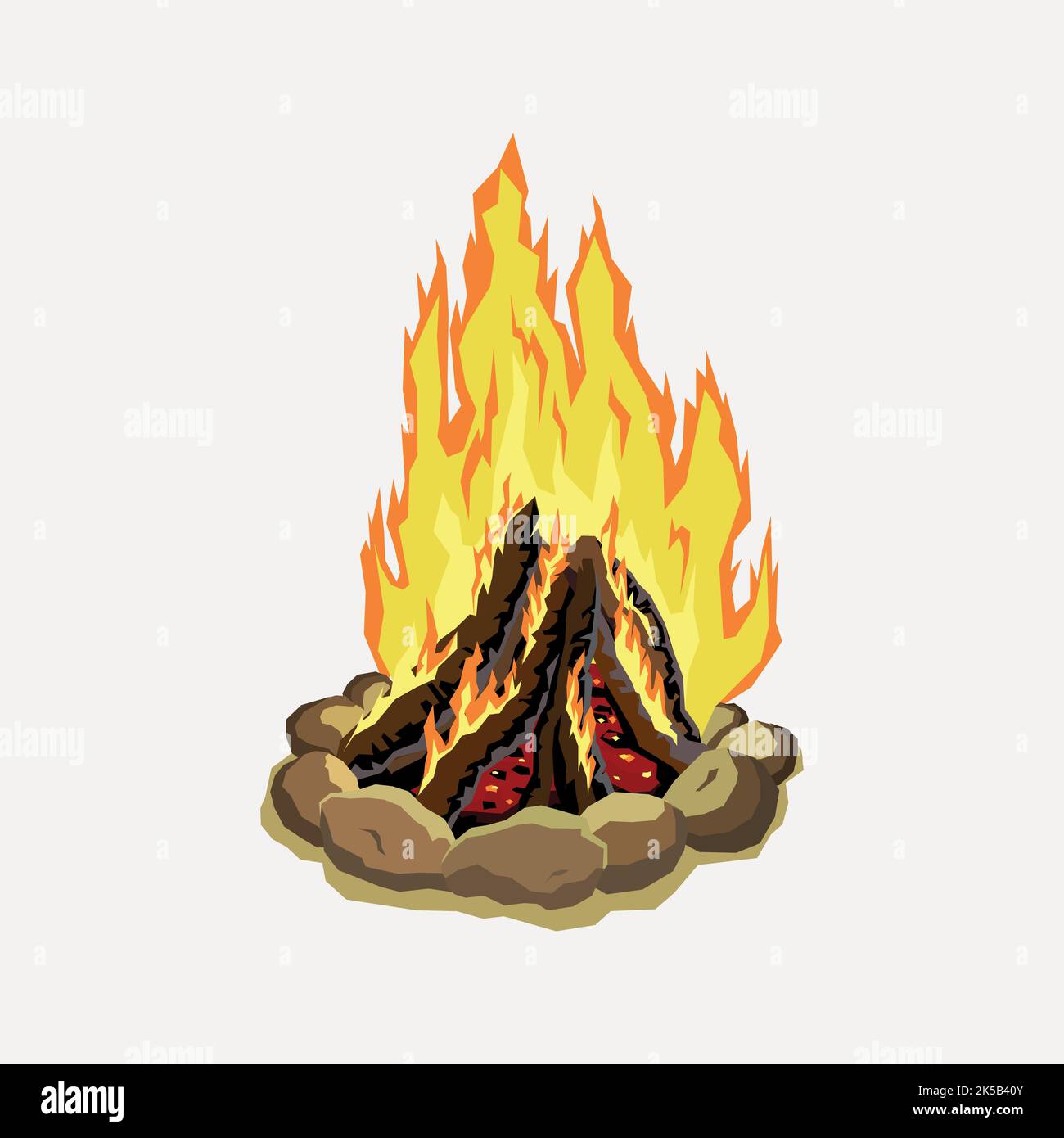 Bonfire clipart illustration vector Stock Vector Image & Art - Alamy