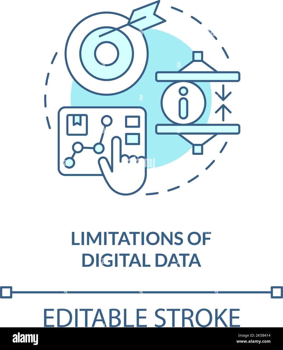 Limitations of digital data turquoise concept icon Stock Vector Image ... Limitations of digital data turquoise concept icon Stock Vector Image ...