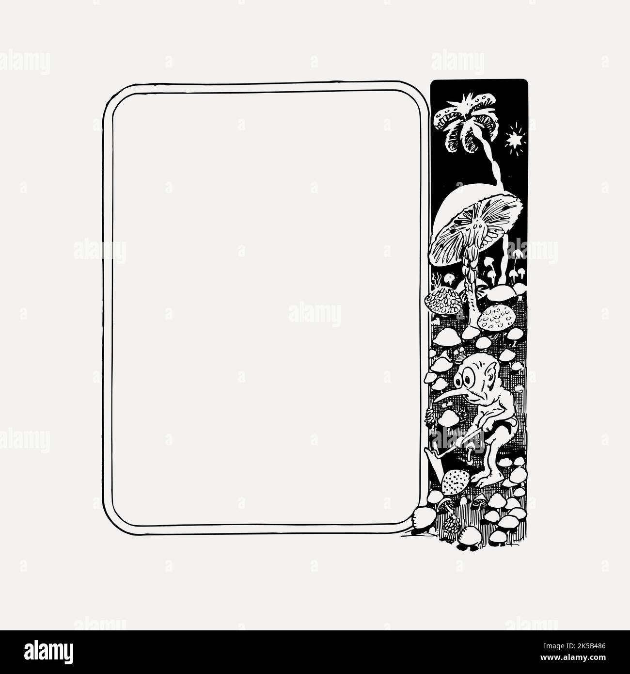 Alien frame collage element, drawing illustration vector Stock Vector ...