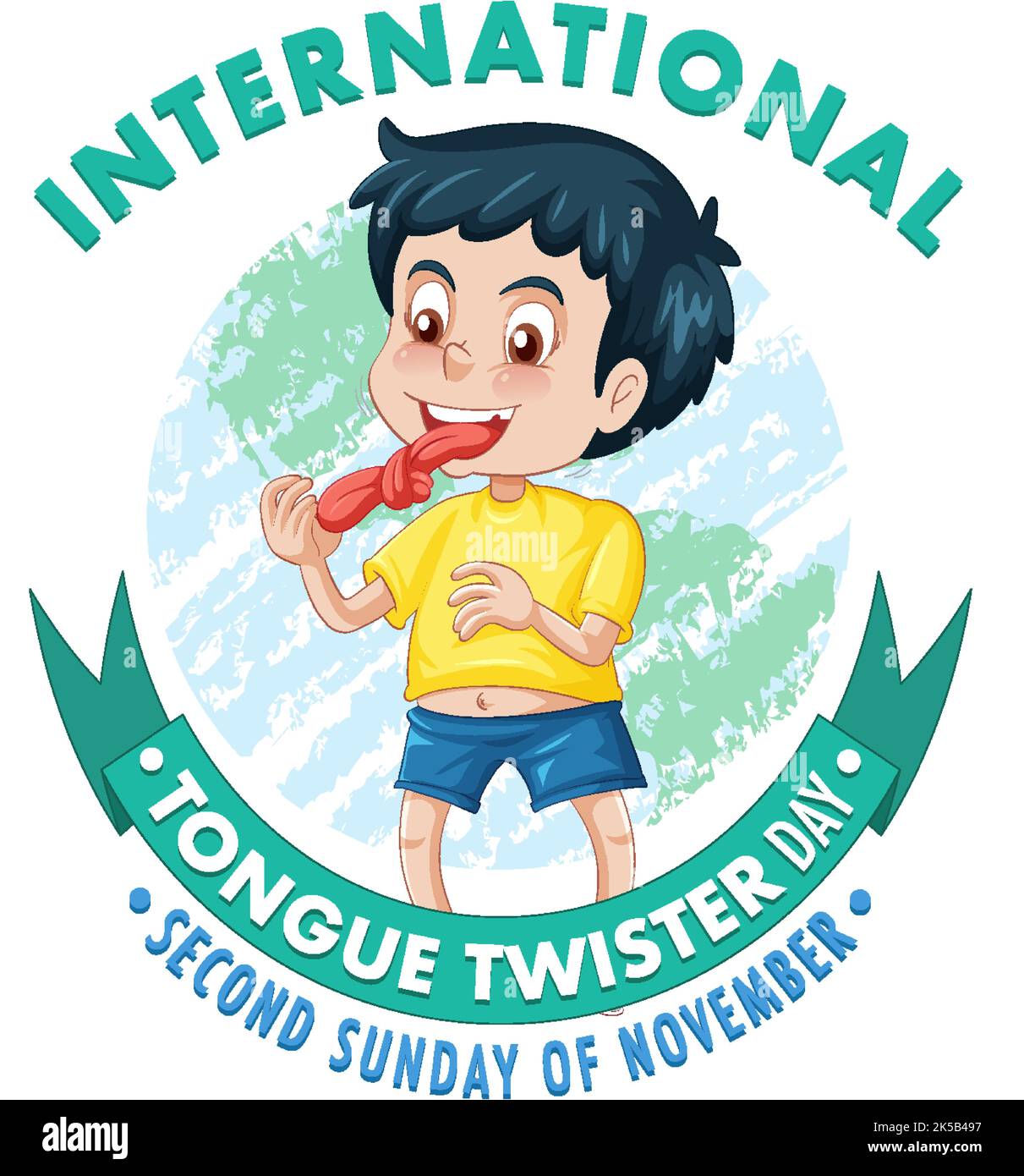 International Tongue Twister Day Banner Design illustration Stock ...