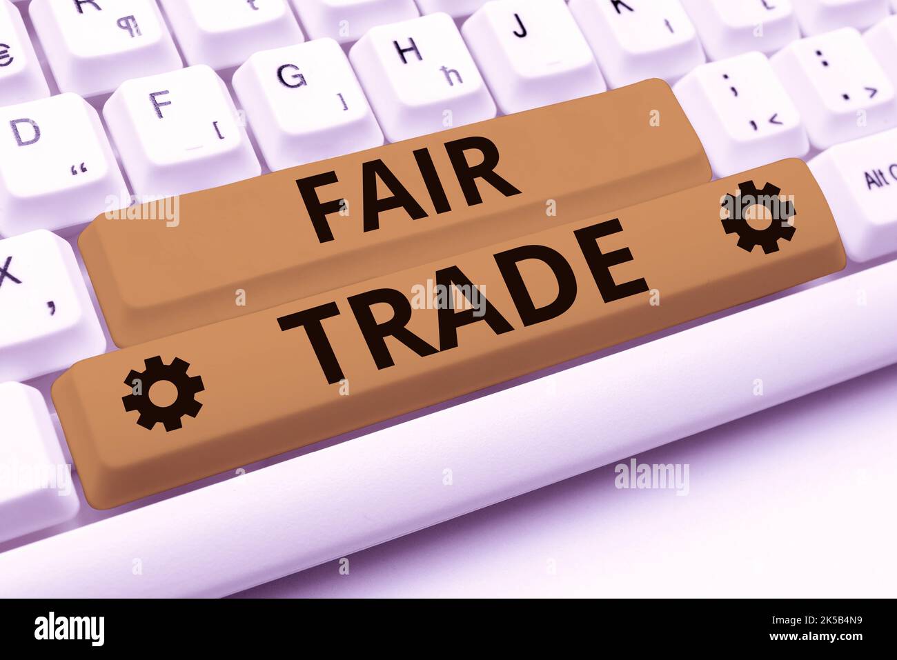 Text sign showing Fair Trade. Business showcase Small increase by a ...