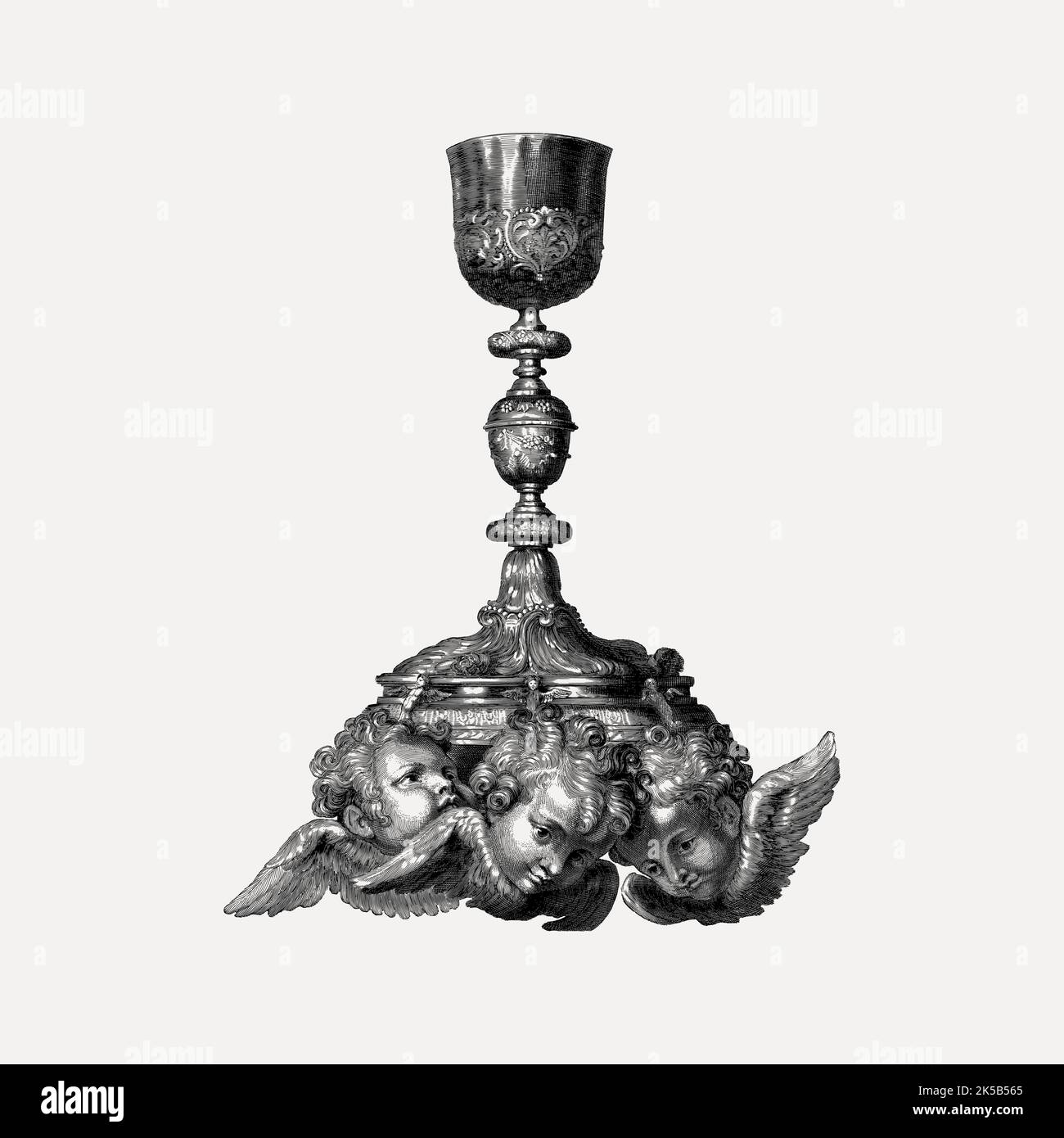 Angelic chalice collage element, drawing illustration vector Stock ...