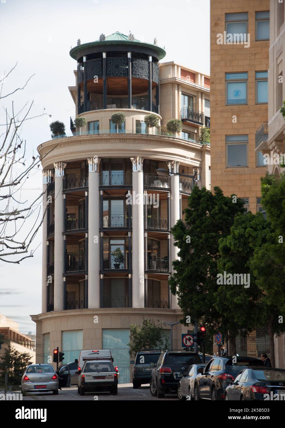 Street View, Beirut, Lebanon, Middle East. Mixed architectural styles ...