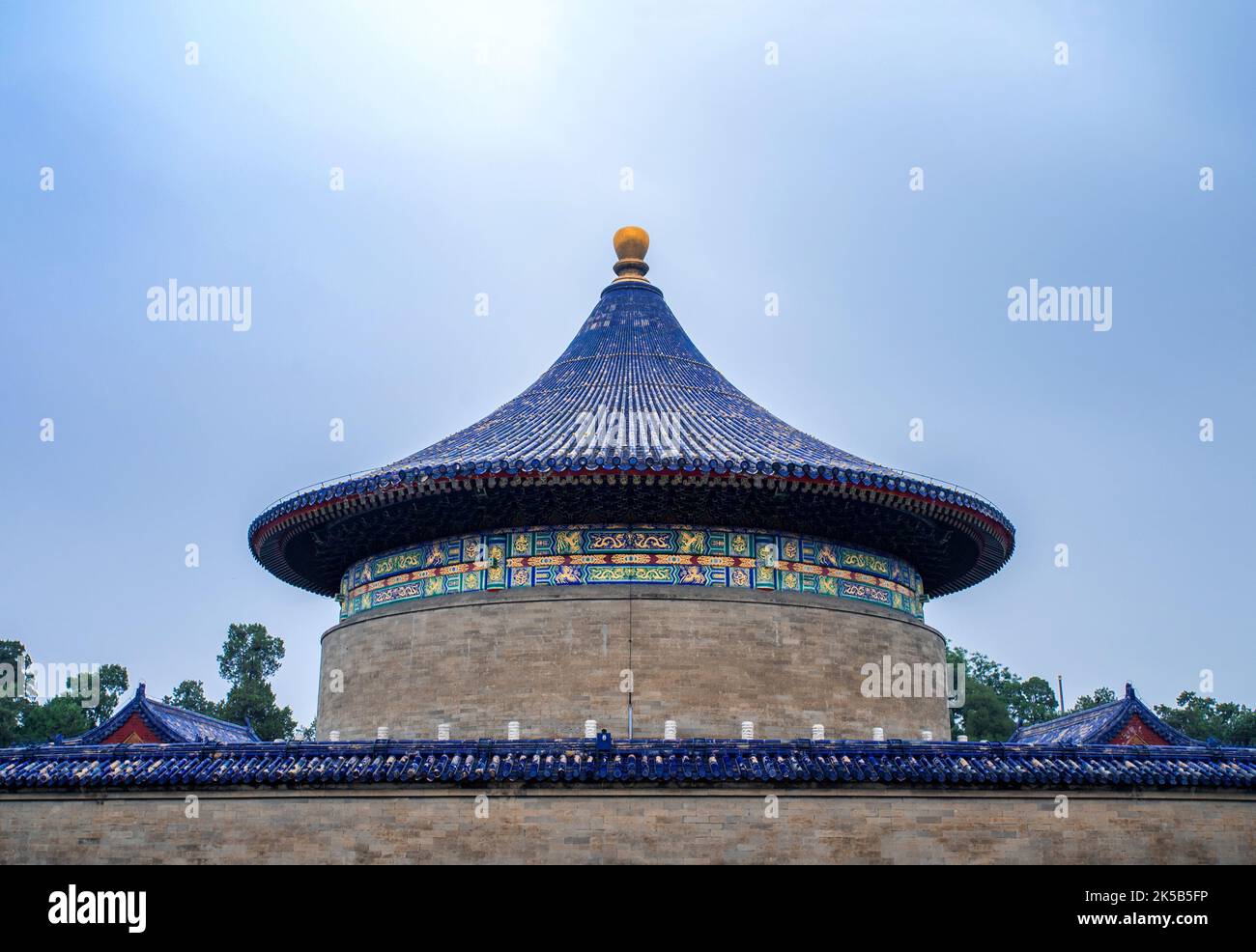 The top of an Asian architecture against blue sky Stock Photo - Alamy
