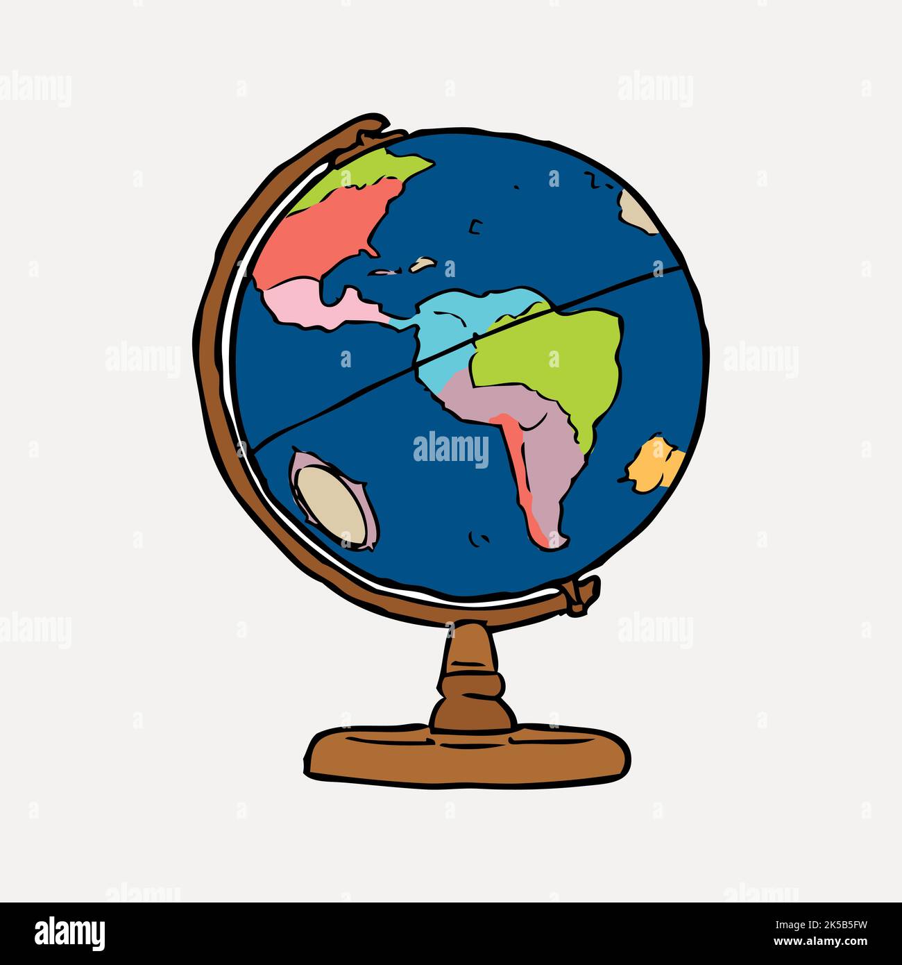 Globe ball clipart, geography illustration vector Stock Vector Image ...