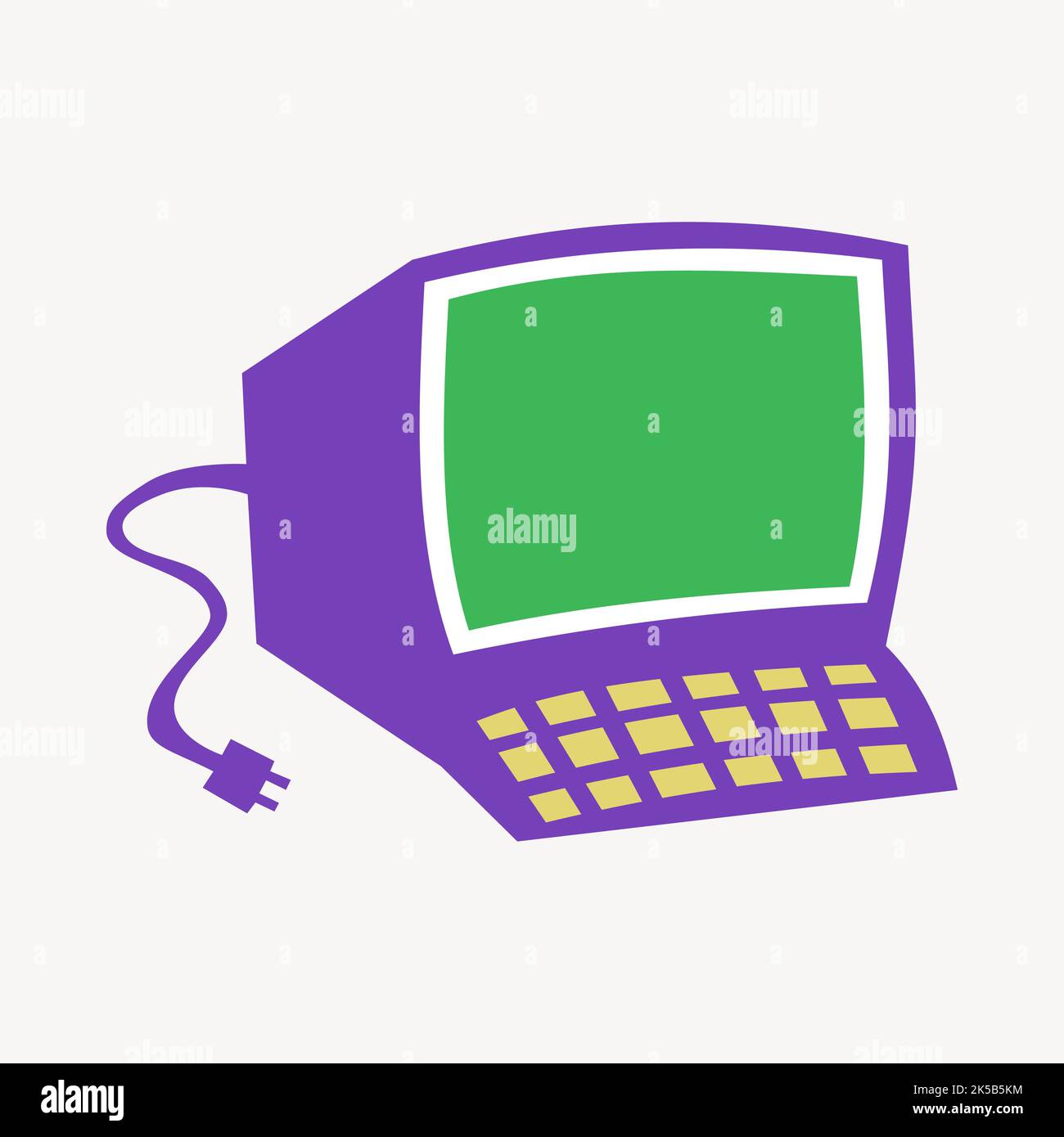 Retro computer clipart, technology illustration vector Stock Vector ...
