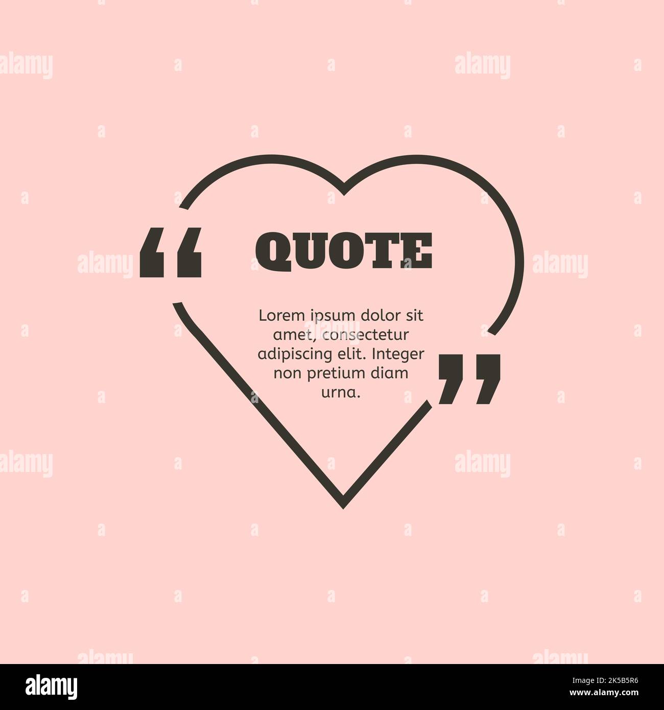 Talk bubble quotation frame. Quote card creative template. Vector ...