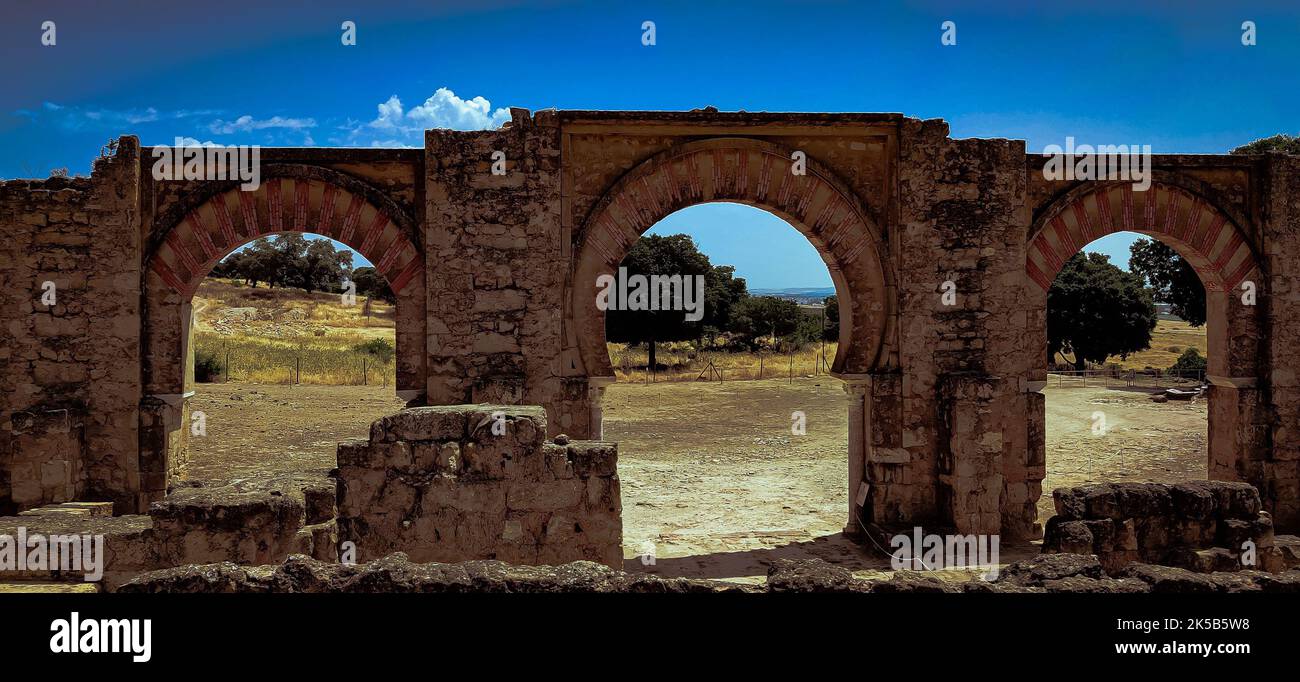 The Arabic arches of Medina Azahara in Cordoba, Spain Stock Photo - Alamy