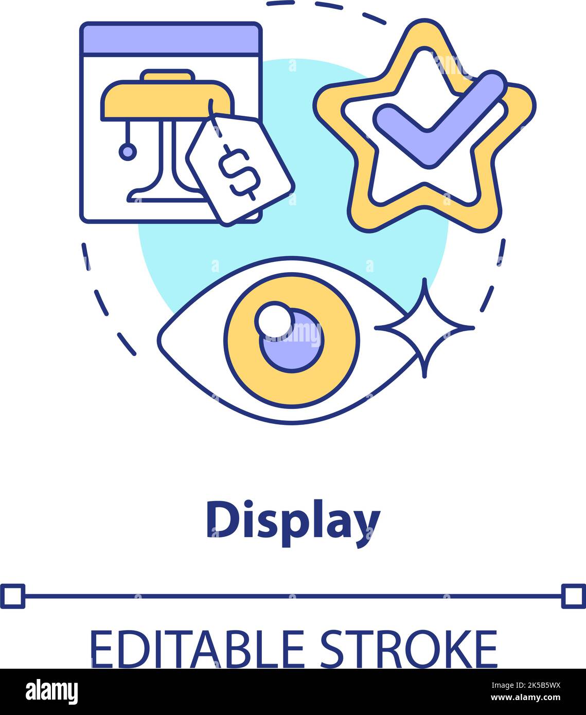 Display concept icon Stock Vector Image & Art - Alamy
