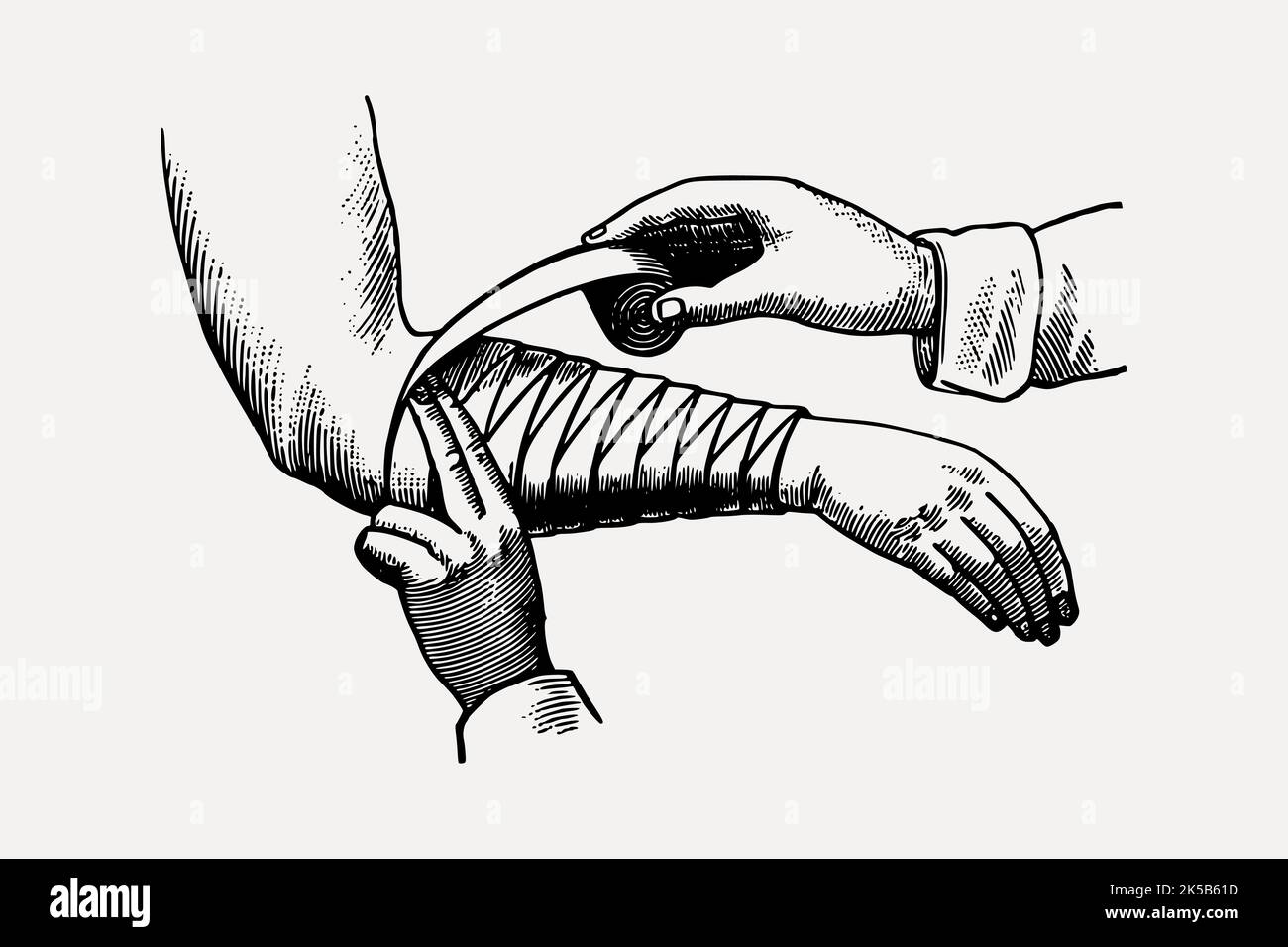 Bandage collage element, drawing illustration vector Stock Vector Image ...