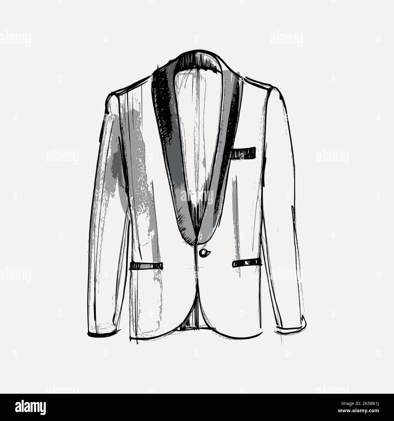 Formal suit collage element, drawing illustration vector Stock Vector ...