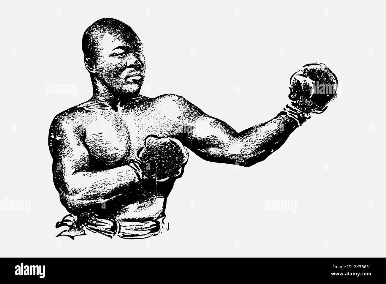 Boxer collage element, drawing illustration vector Stock Vector Image ...