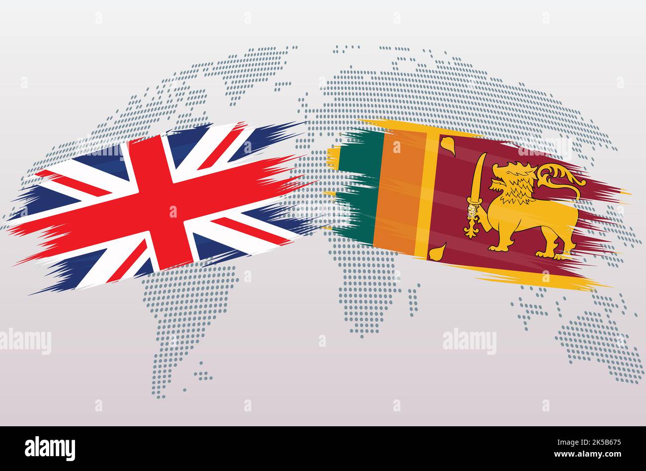 UK Great Britain and Sri Lanka flags. The United Kingdom and Sri Lankan ...