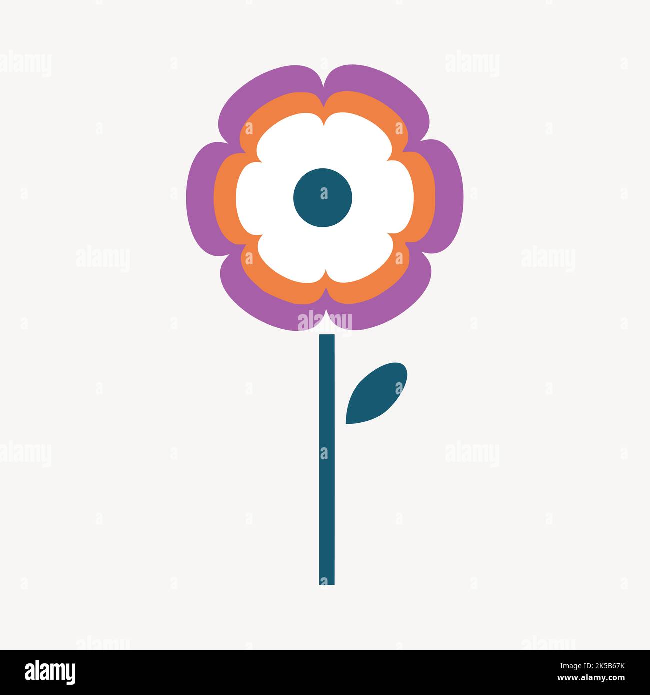 Abstract flower collage element, cute illustration vector Stock Vector ...