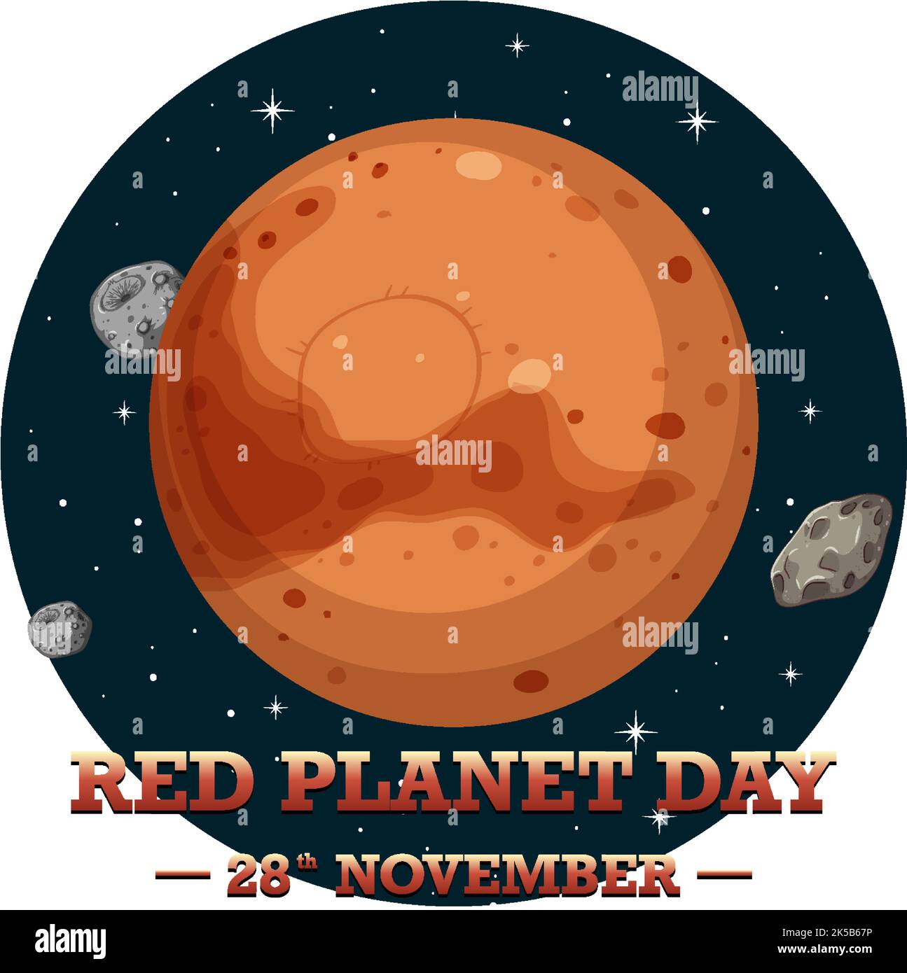 Red Planet Day Logo Design illustration Stock Vector Image & Art - Alamy