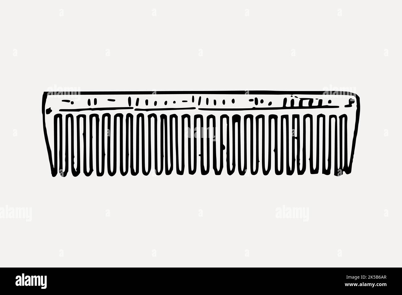 Comb collage element, drawing illustration vector Stock Vector Image ...